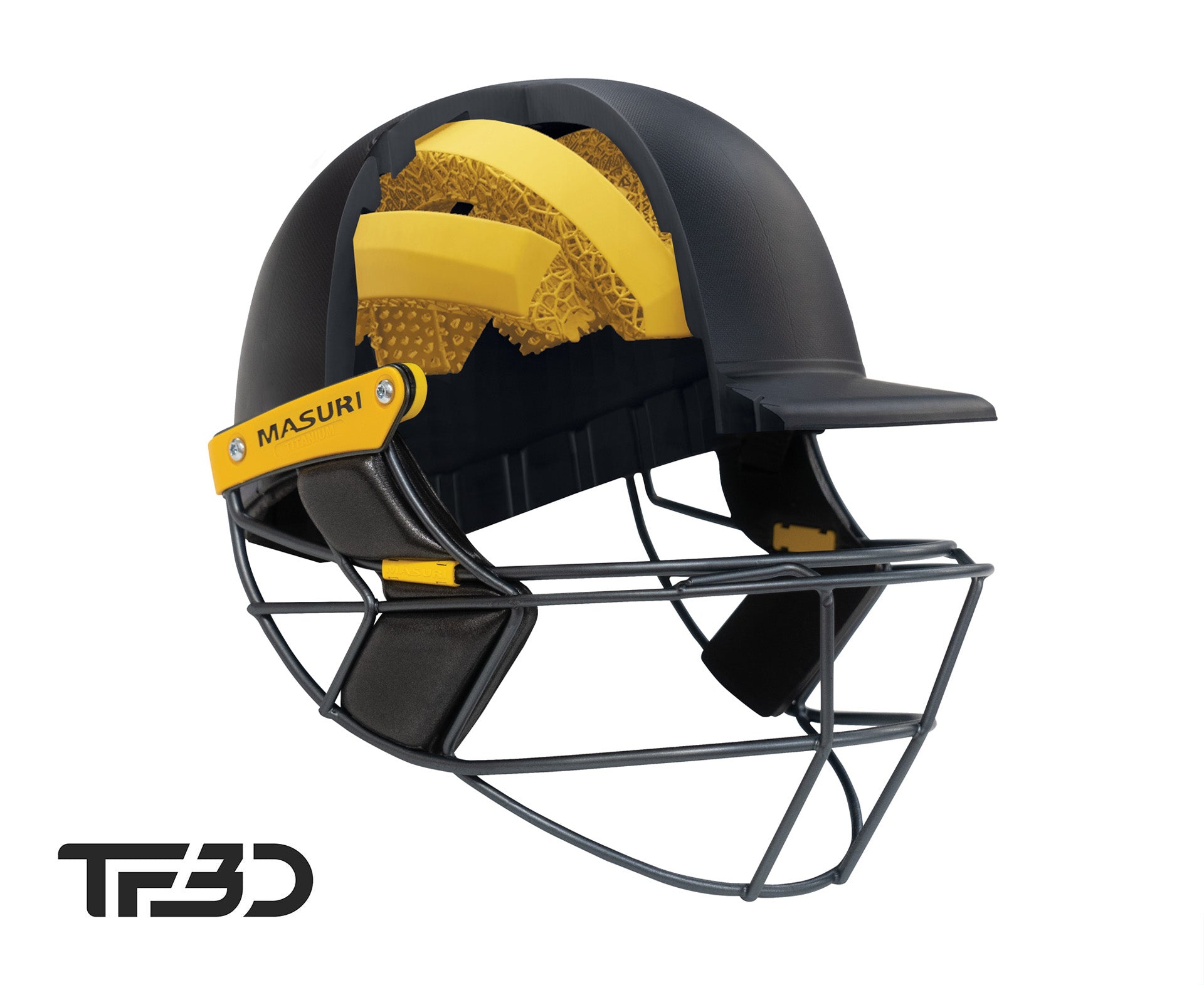 TrueFit 3D E Line Titanium Cricket Helmet | Masuri Australia